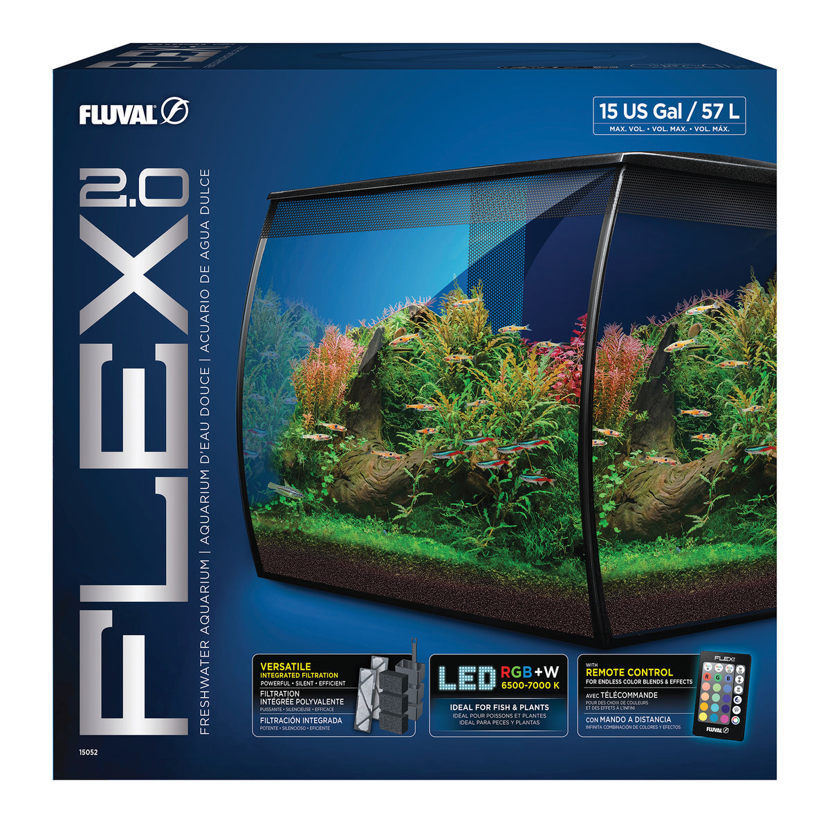 Fluval Flex 2.0 Aquarium Kit – 1 Fish 2 Fish Dartmouth